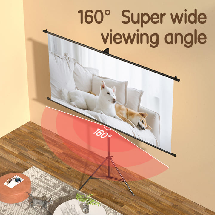 Deli ES902 84 Inch Bracket Projector Screen